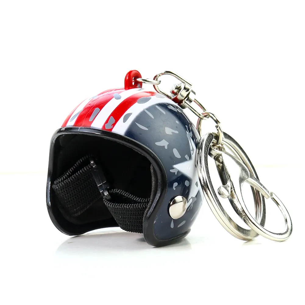 Kawaii Motorcycle childrens bike helmets Keychain with Star, Flag, and ...