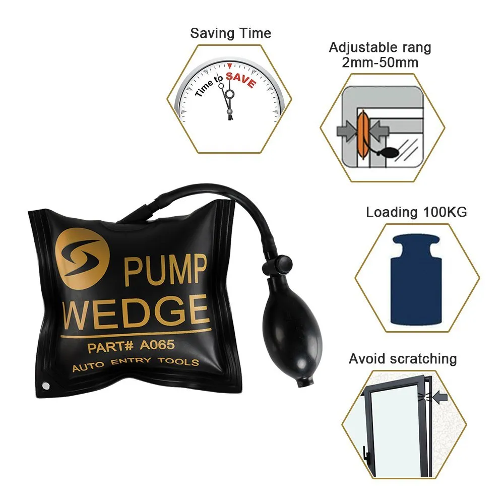 Auto Locksmith webmaster tools: Black Medium Air Wedge Pump Wedges - 6. ...