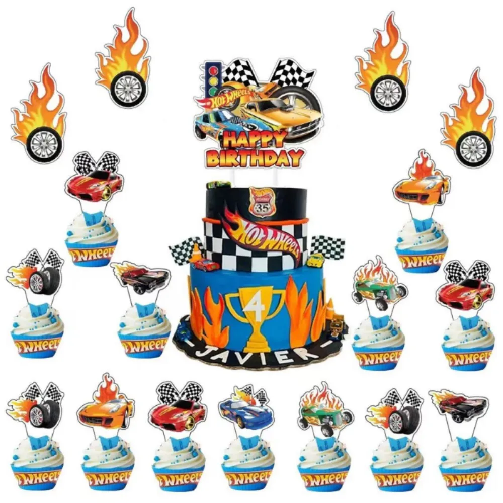 Hot Wheels Baby Shower Ideas Hot Wheels Fire Car Cake Topper Race Car
