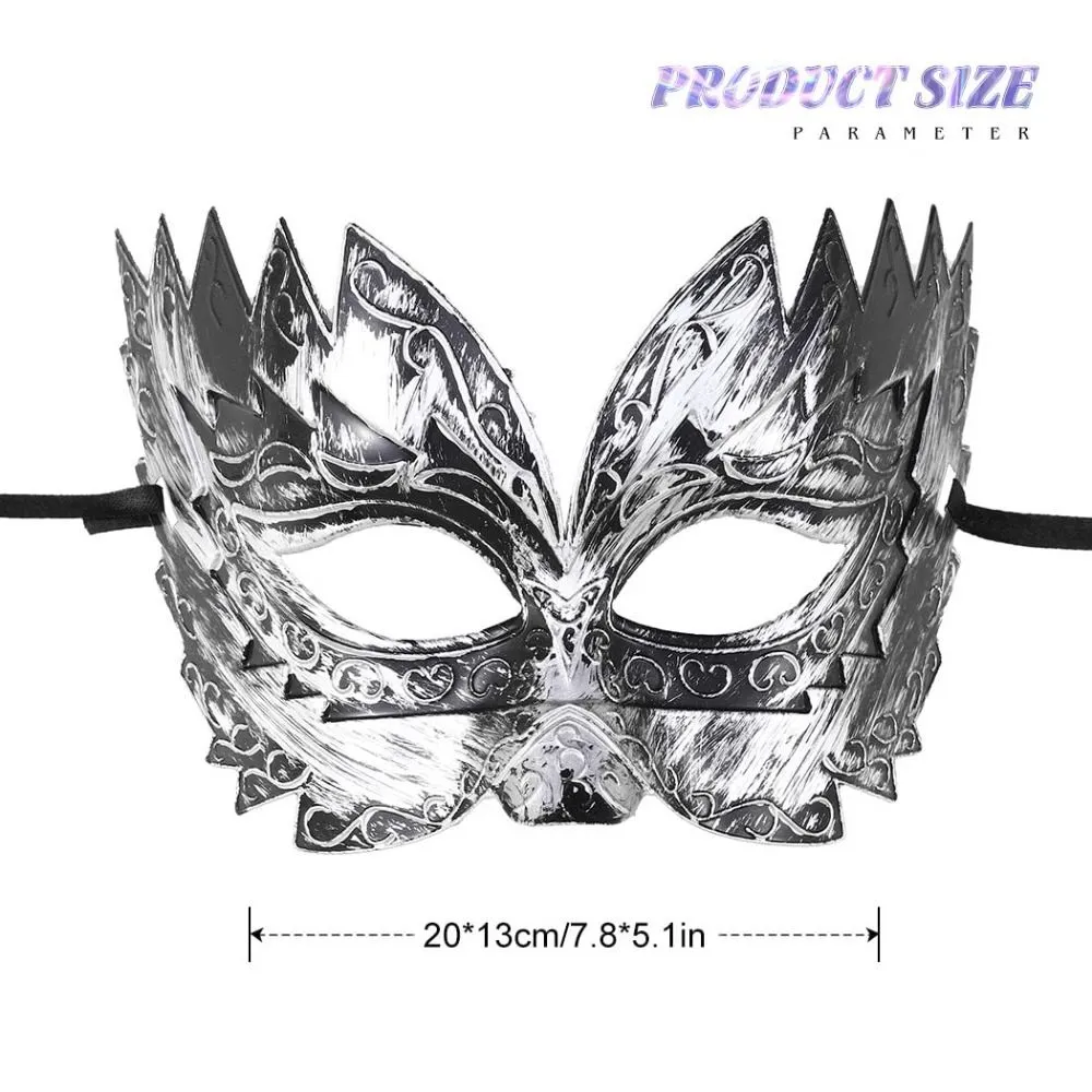 Vintage Masquerade Masks For Men Gold Roman Soldier Design Venetian ...