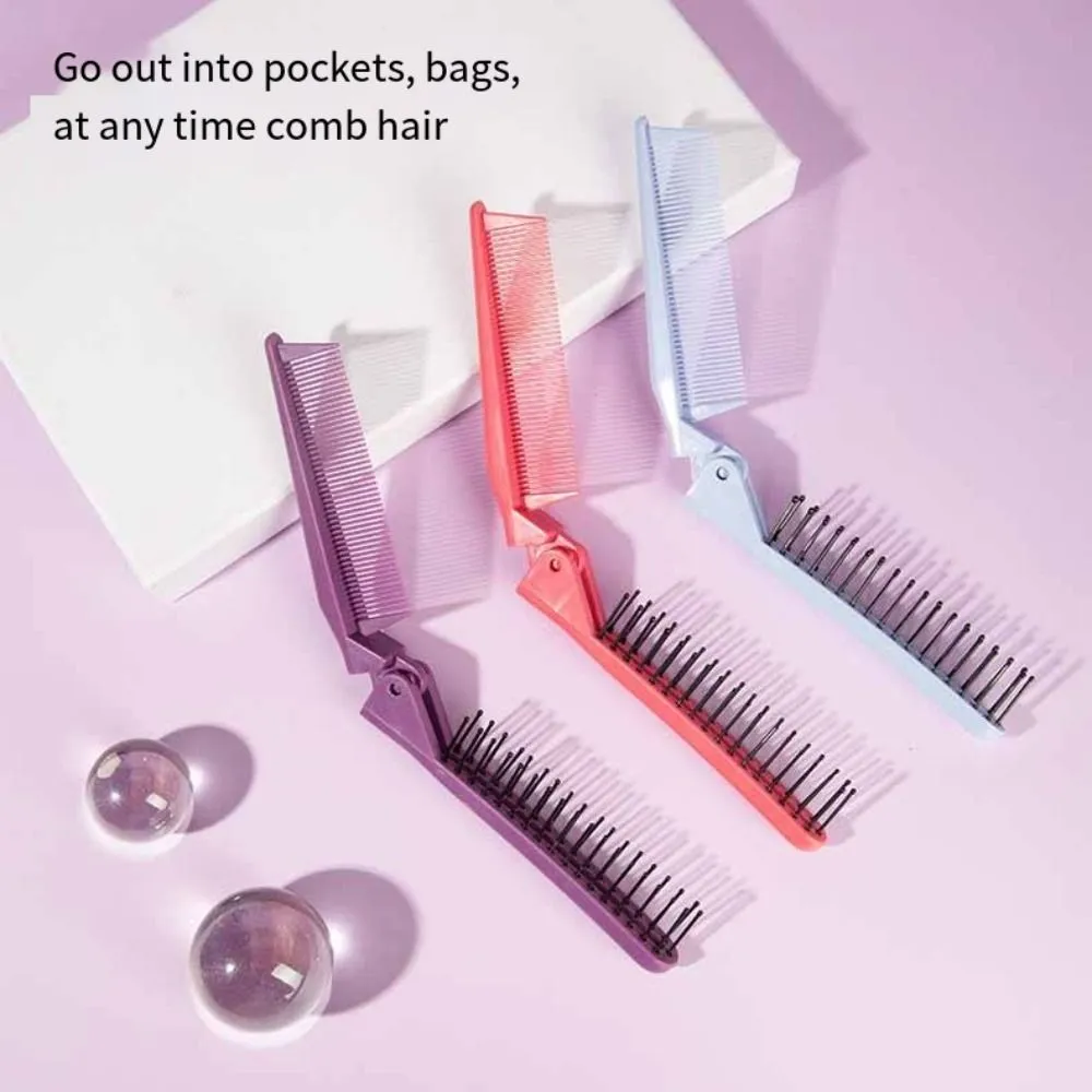 Plastic ABS Foldable Hair Comb with Dual Teeth for Bangs and Beard ...