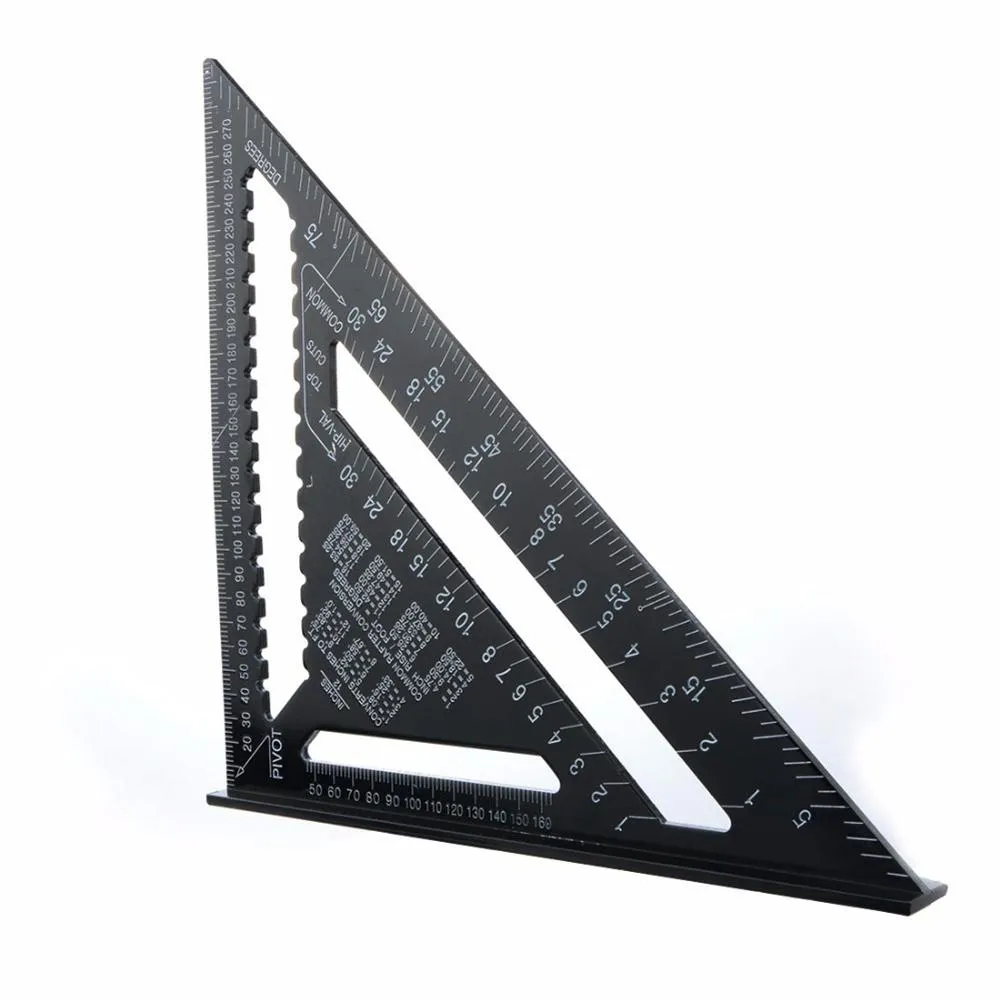 Ruler For Carpentry: 7/12 Inch Aluminum Alloy Triangle Angle Ruler ...