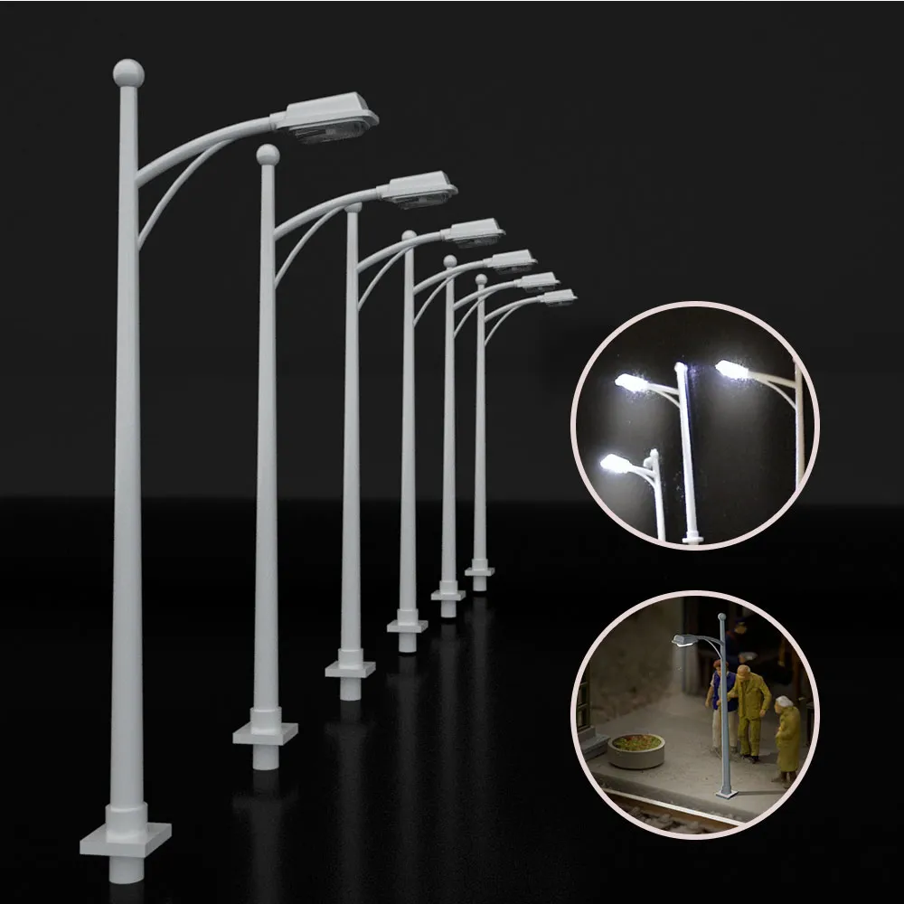 Mini Street Light Model: Miniature Lamps For Dollhouse, 3V ABS Railway ...