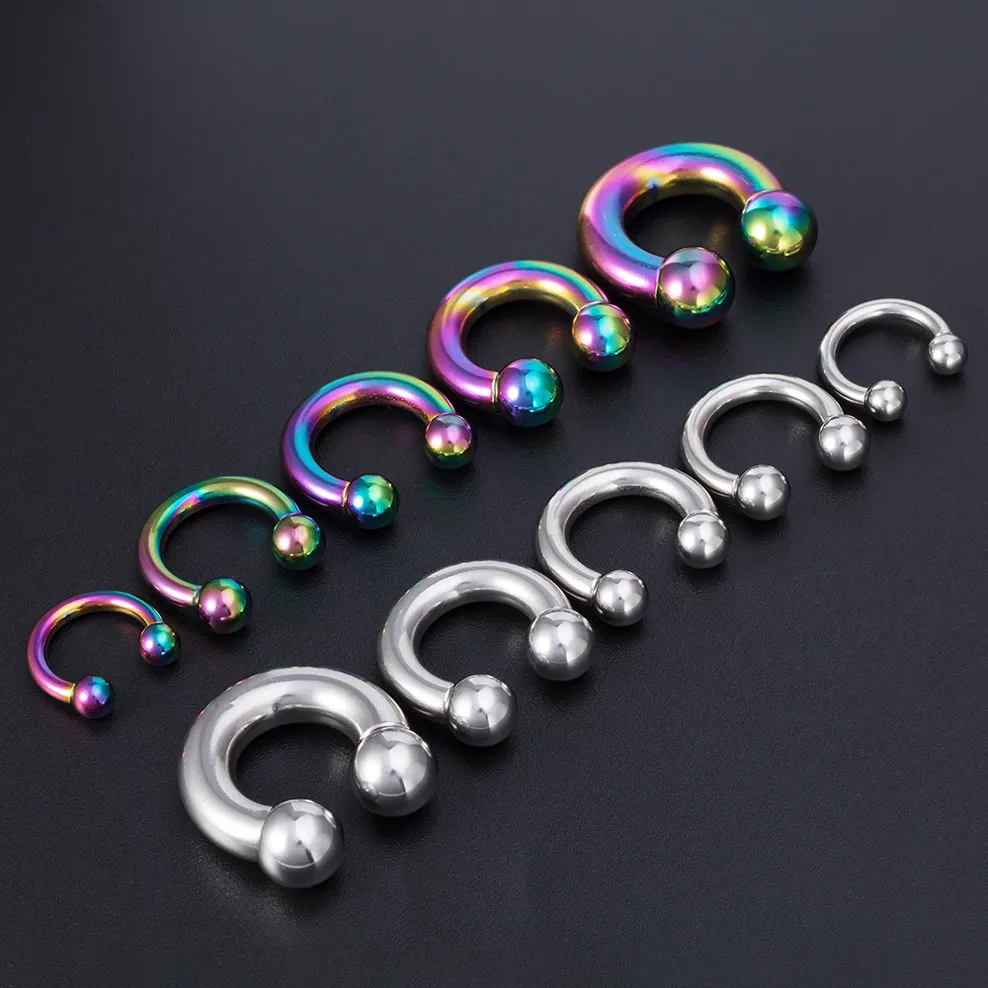 Surgical Steel Ear Piercing Studs & 20g Septum Ring 0G 8G Septum ...