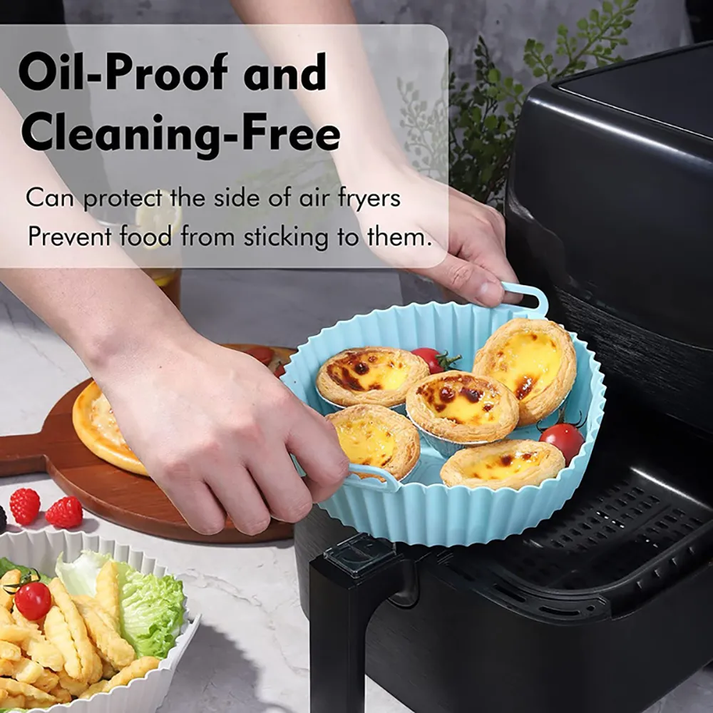 DHgate.com:2024 Heat-Resistant Silicone Air Fryer Mat Tray, Thicken ...
