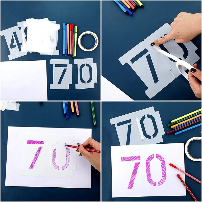 Letter & Number Stencils: 26 Pack Alphabet Stencils For Woodworking ...