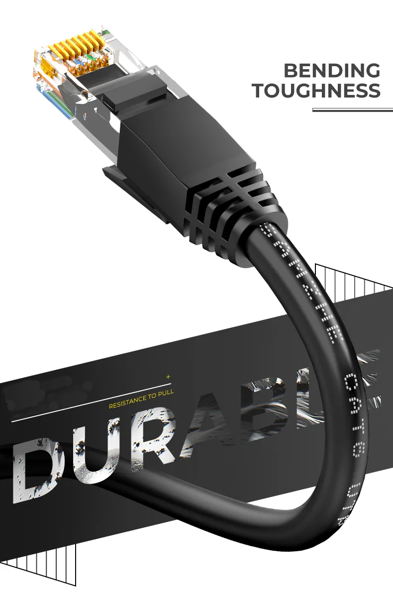 Ethernet Cable Cat 6 High Speed Network Patch Cable For Security ...