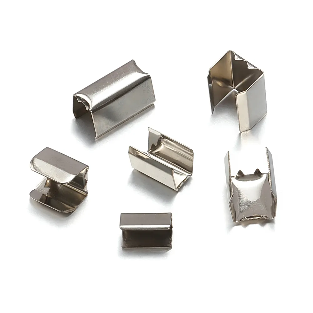 Crimp Ends for Bracelets: Metal Cord Clips, 5x10mm Fastener Crimp Clasp ...