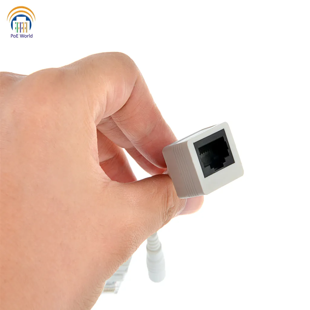 POE Adapter Injector Splitter Kit 12 48v, RJ45 Ethernet Extender Cable ...