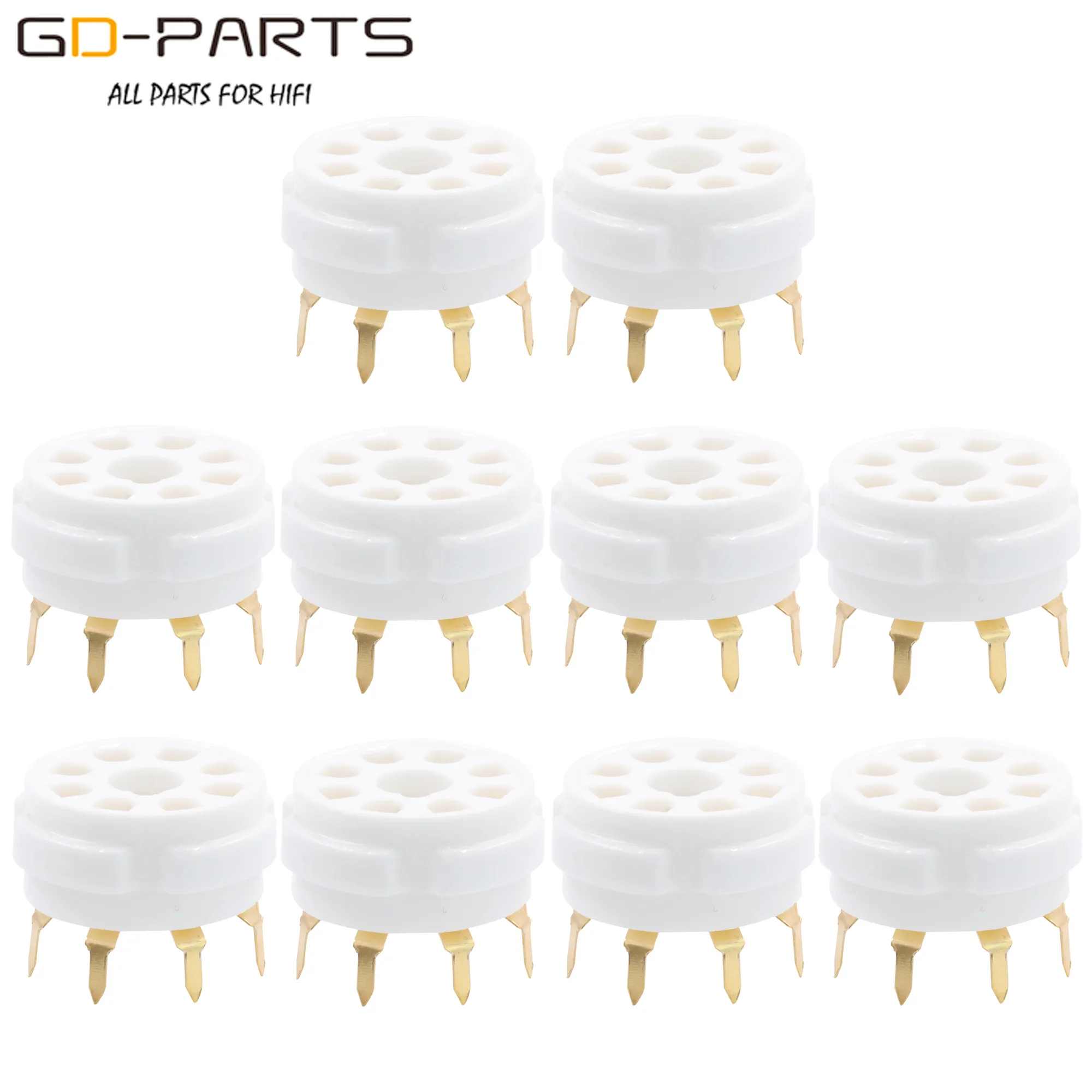 PCB Mount K8A 8 Pin Octal Ceramic Tube Sockets For 6P3P 6SN7 EL34 KT88 ...