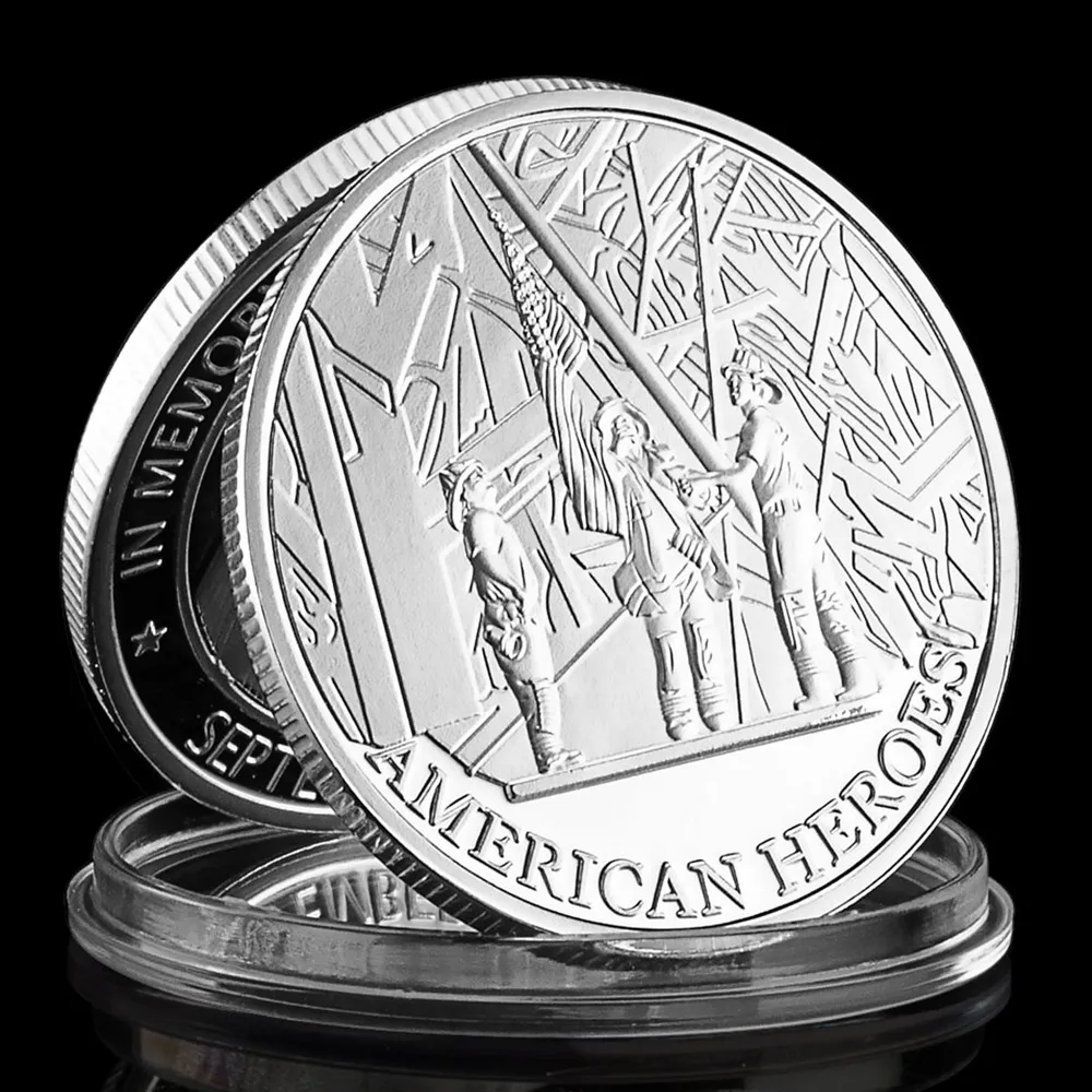 Silver-Plated Commemorative Coin - Honor American Heroes, September 11 ...