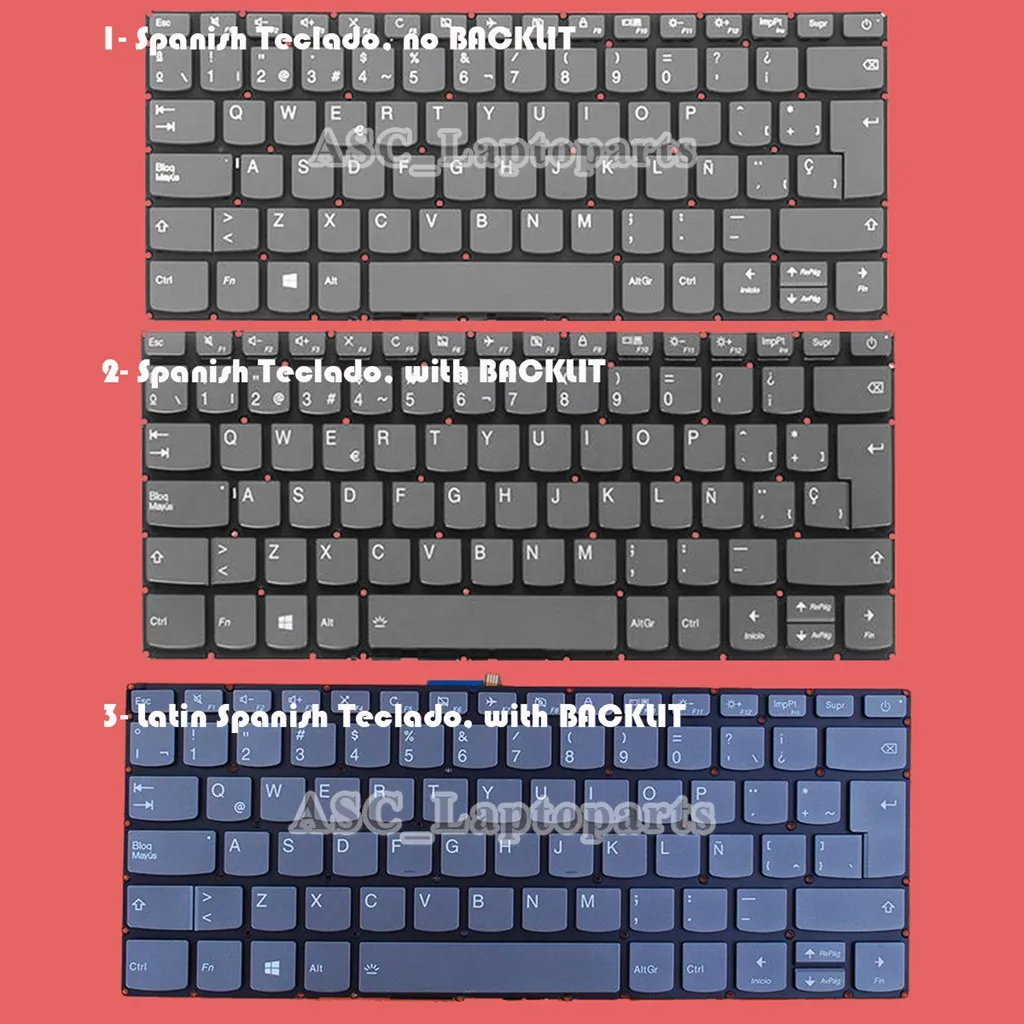 DHgate.com:2024Spanish Latin Backlit Keyboard for Lenovo S145-14IIL ...