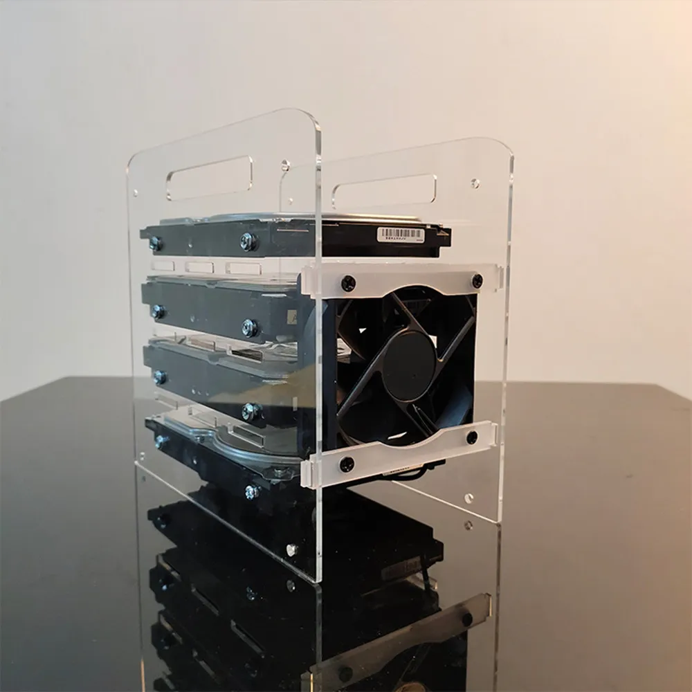 5 External Drive Enclosure Clear Acrylic HDD Test Bench, Hard Disk ...