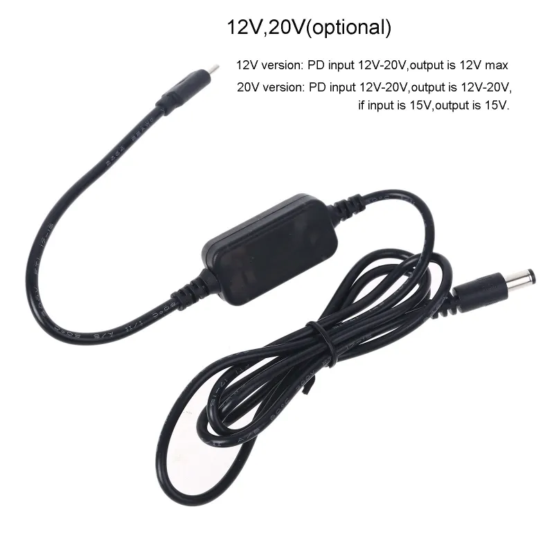 5x2.5mm DC Converter Adapter Cable: 36W USB C PD Type C to 12V/20V for ...