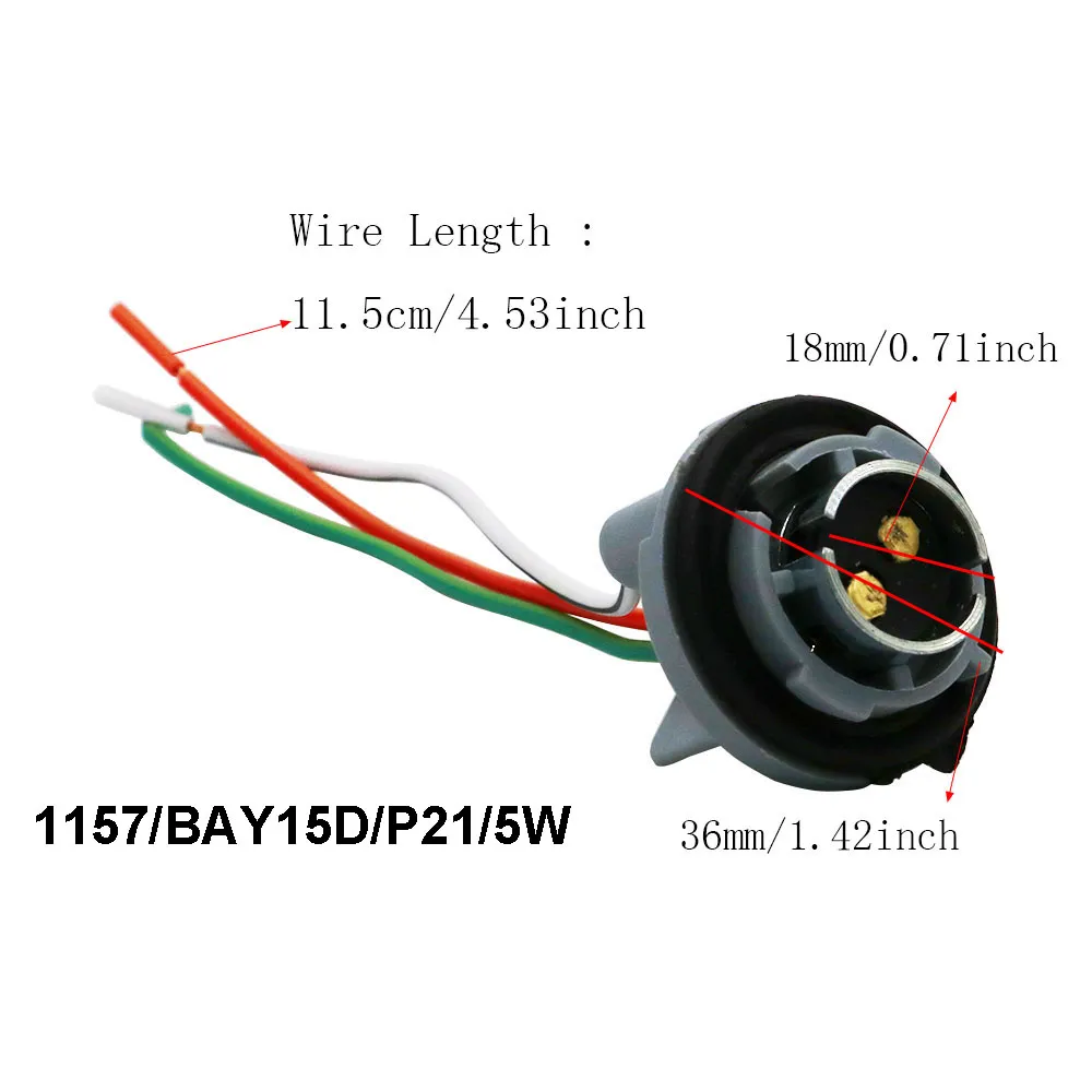 DHgate.com:1157 BAY15D Bulb Socket, Brake Light Lamp Holder with ...