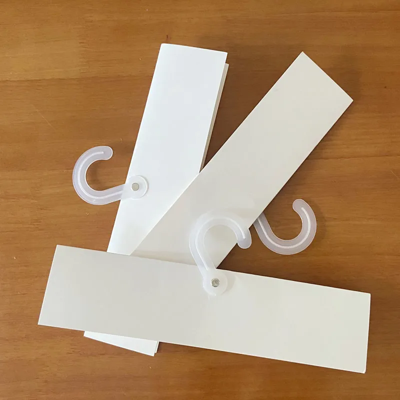 Fabric Swatch Header Hanger Blank White Card Plastic J Hook Leather Rug ...