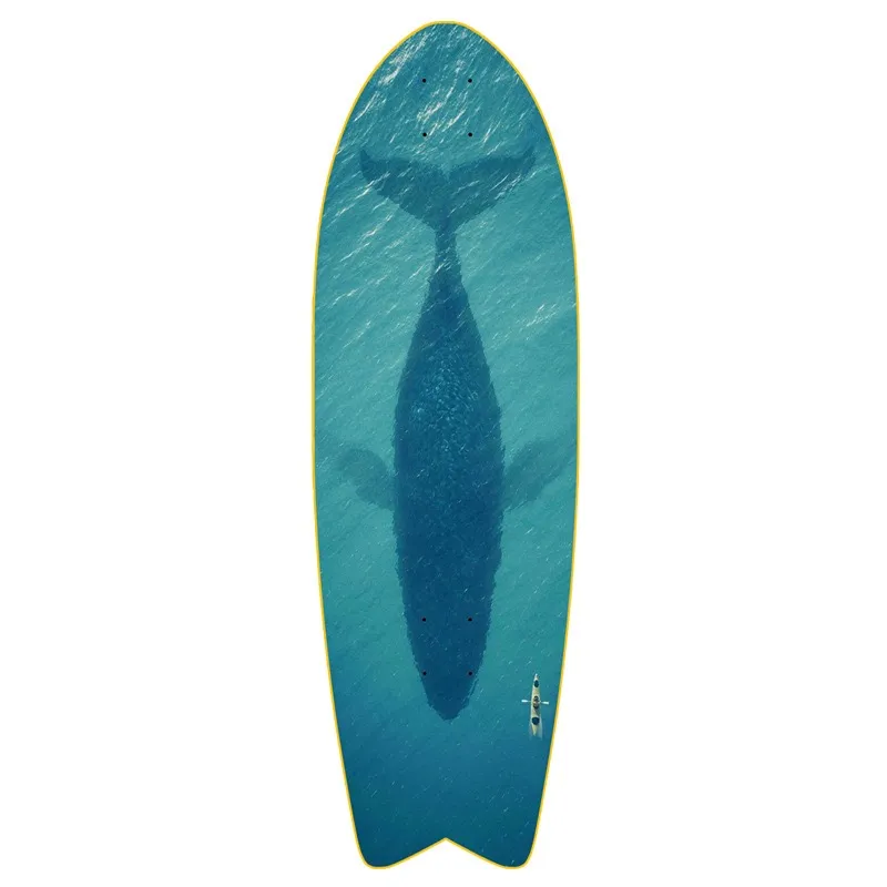Maple Fishtail Surf Skate Deck - 80cm Cruiser Carving Long Board ...