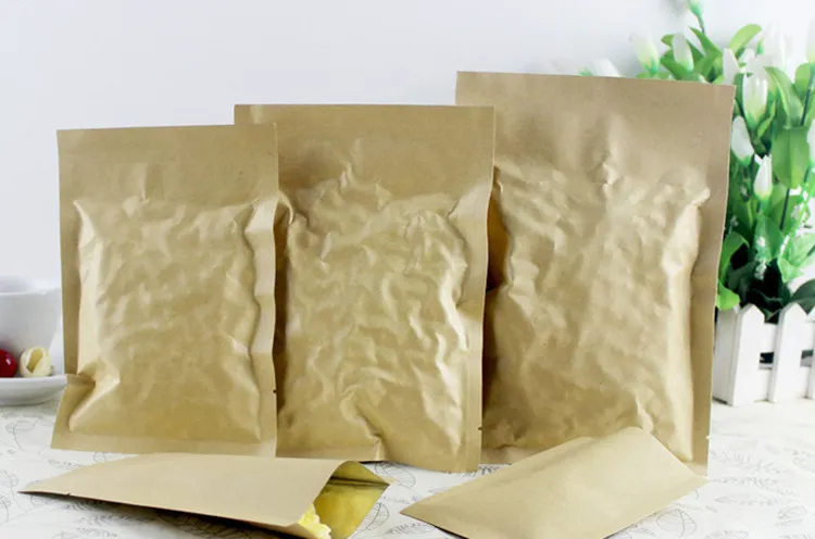 Flat Bottom Kraft Paper Open Top plastic bag supplier for Thick Tea ...