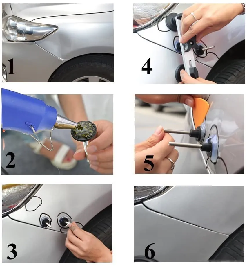 Auto Body Repair Pulling Bridge Portable Dent Puller With Glue Tabs Car ...