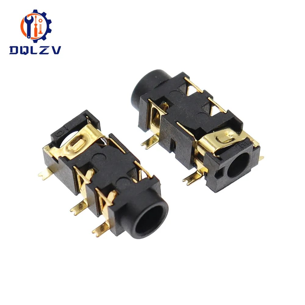 Gold-Plated 5 Pin SMT 3.5 headphone jack Socket for Women - PJ-327A
