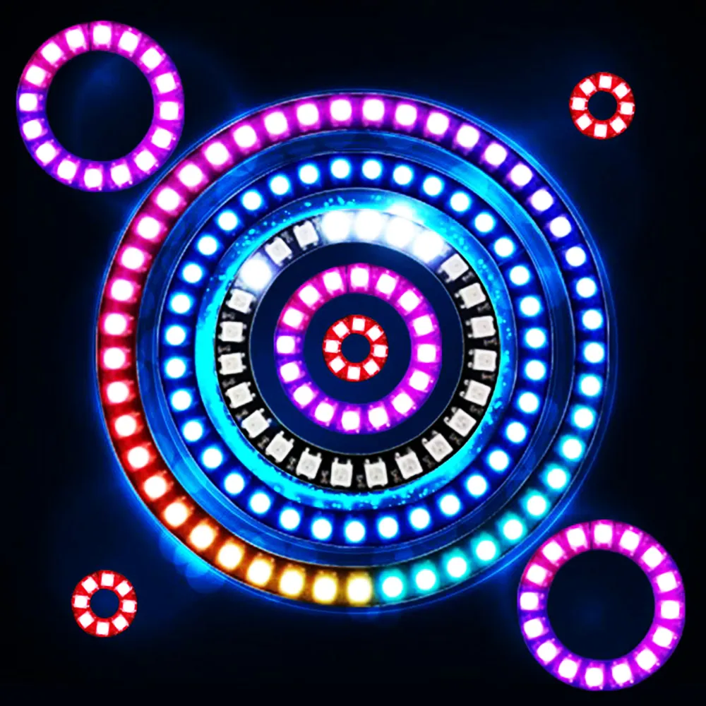 DC5V WS2812B Individually Addressable RGB Round LED Ring Light for ...