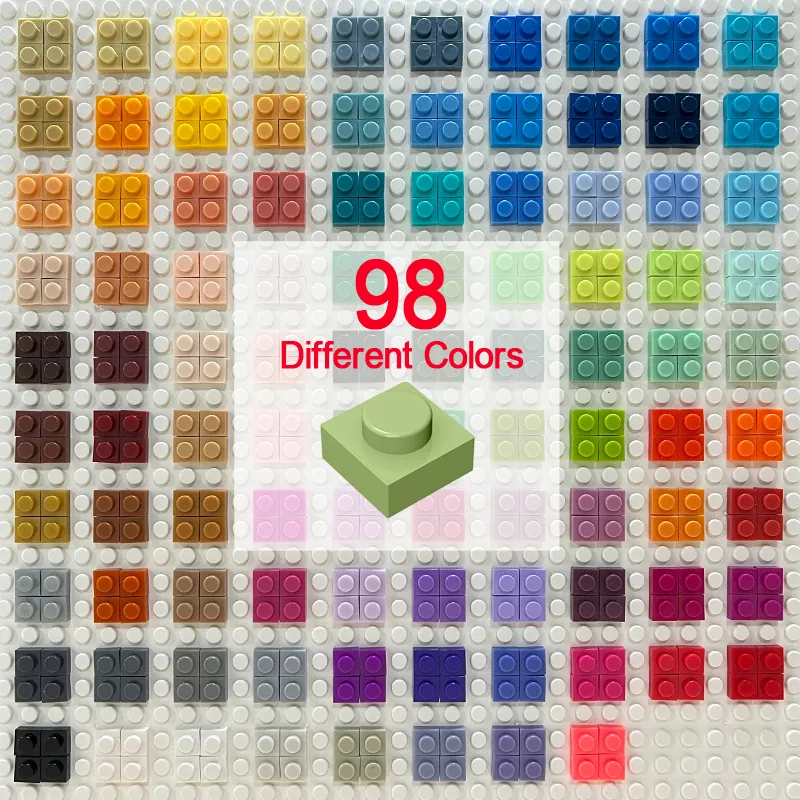 DHgate.com:98 Colors Smartable Plate 1x1 MOC Building Blocks DIY LOGO ...