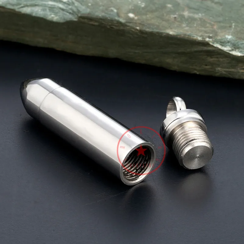 Stainless Steel Smoking Bullet Necklace Pendant Portable Herb Tobacco ...