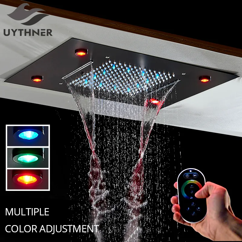 DHgate.com:304SUS Colorful Waterfall LED Shower Head, Luxury Ceiling ...