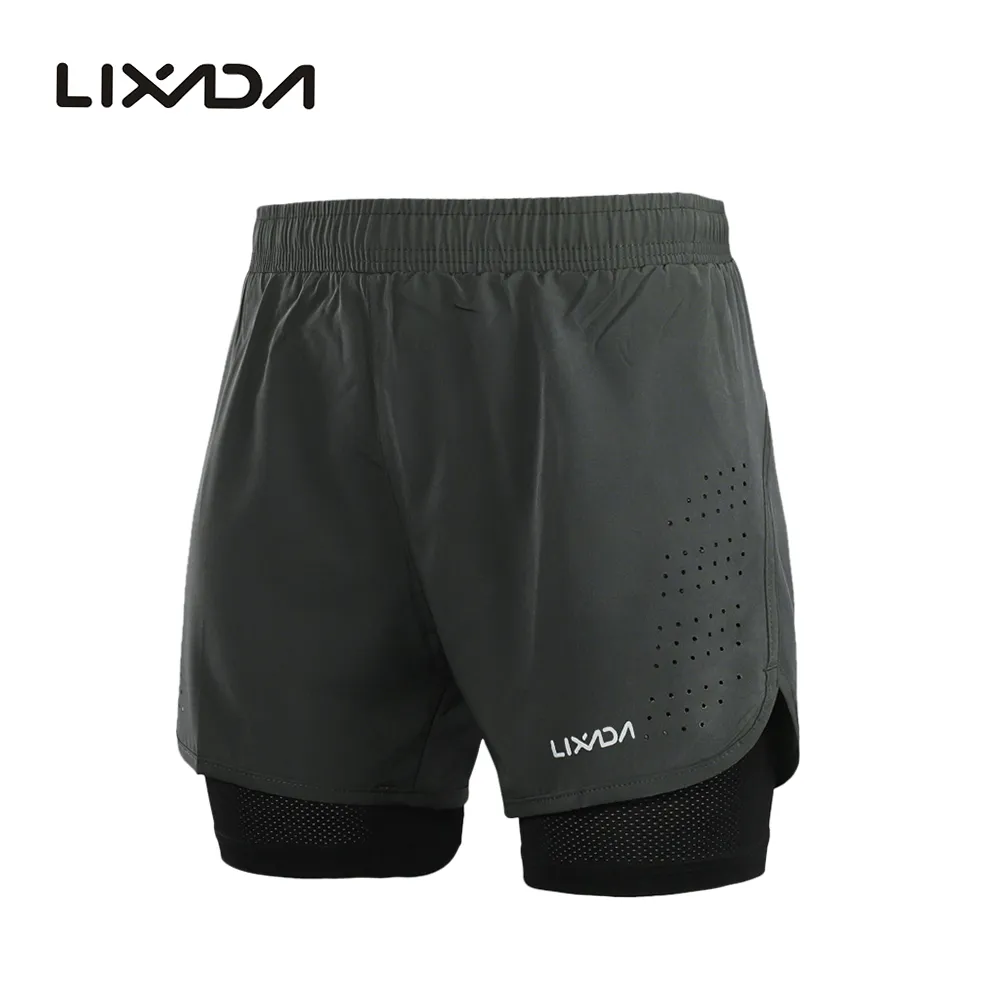 Men's 2-in-1 Quick-Dry Breathable Running Shorts with Inner Liner for ...