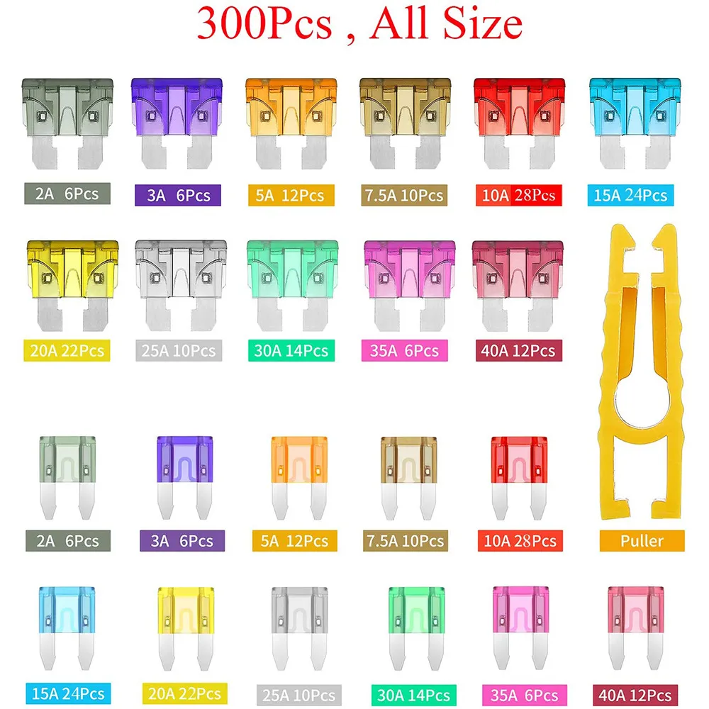 Car Blade Fuse Assorted Kit: 220/Mini Small Size Auto Truck Automotive ...