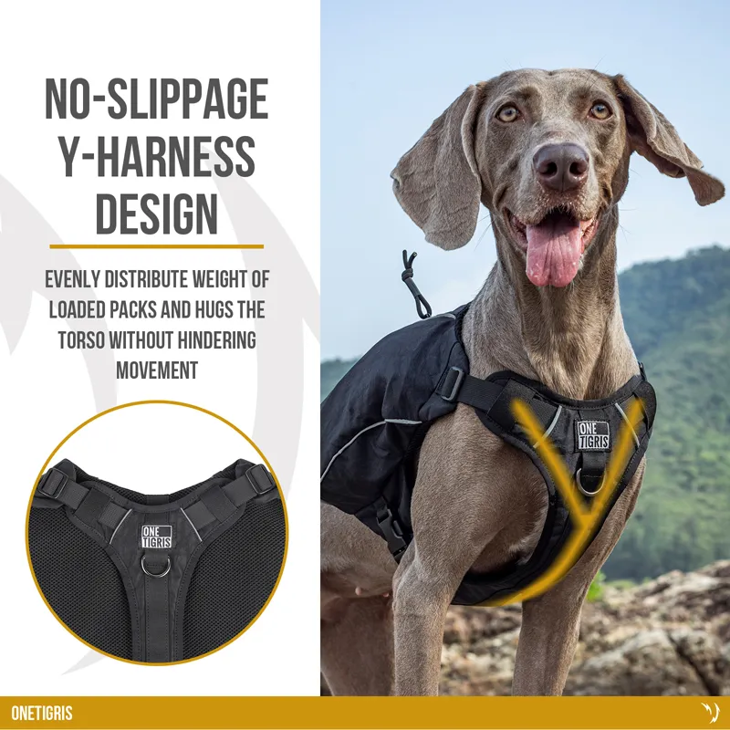 Tactical K9 No Pull Saddle Backpack For Medium & Large Dogs Durable ...