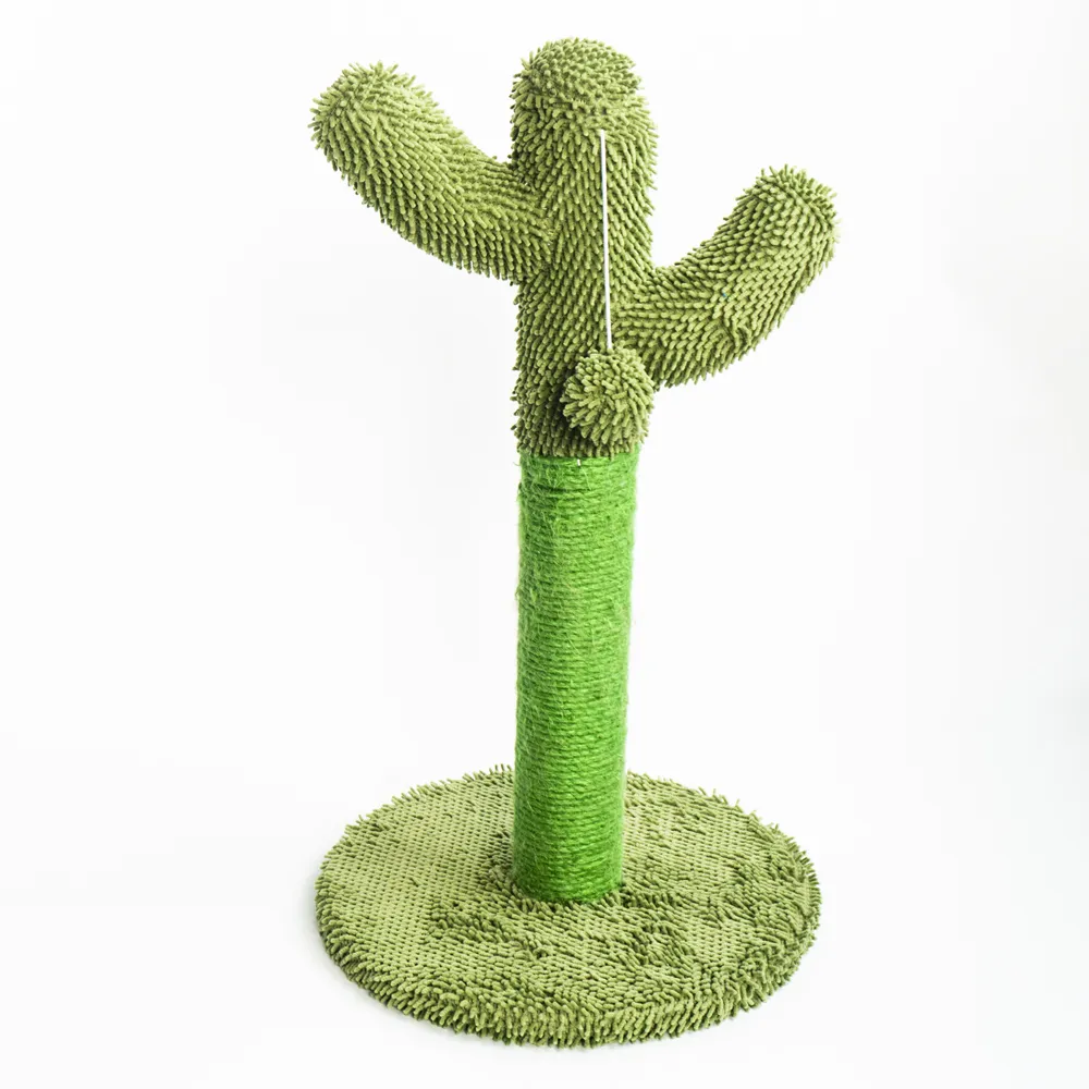 Cute Cactus Cat Tree Pet Toy with Scratching Post and Ball for Kittens ...