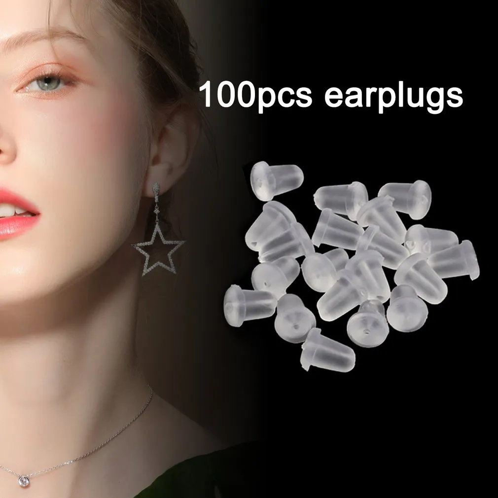 DHgate.com:Bullet-Shaped Clear Rubber Earring Backs Stoppers for ...