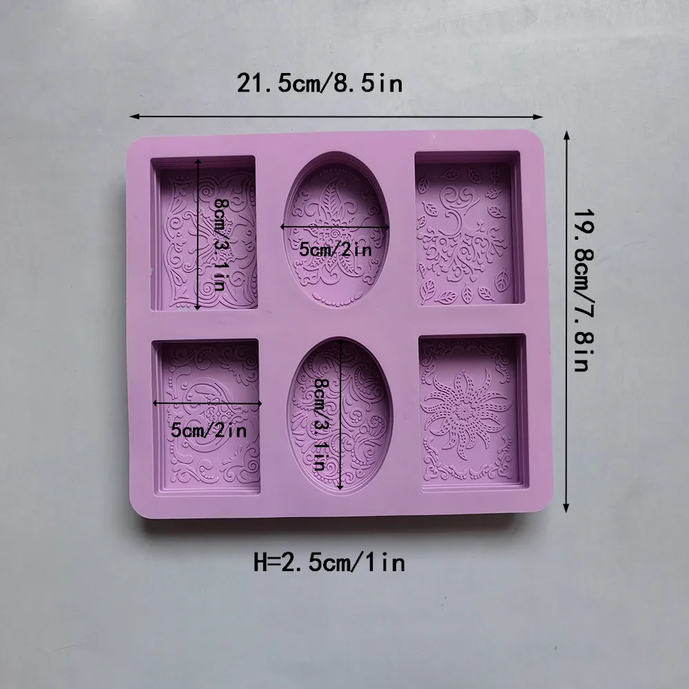 2-Pack Silicone Soap Molds, Flower Carving Soap Making Molds, DIY ...