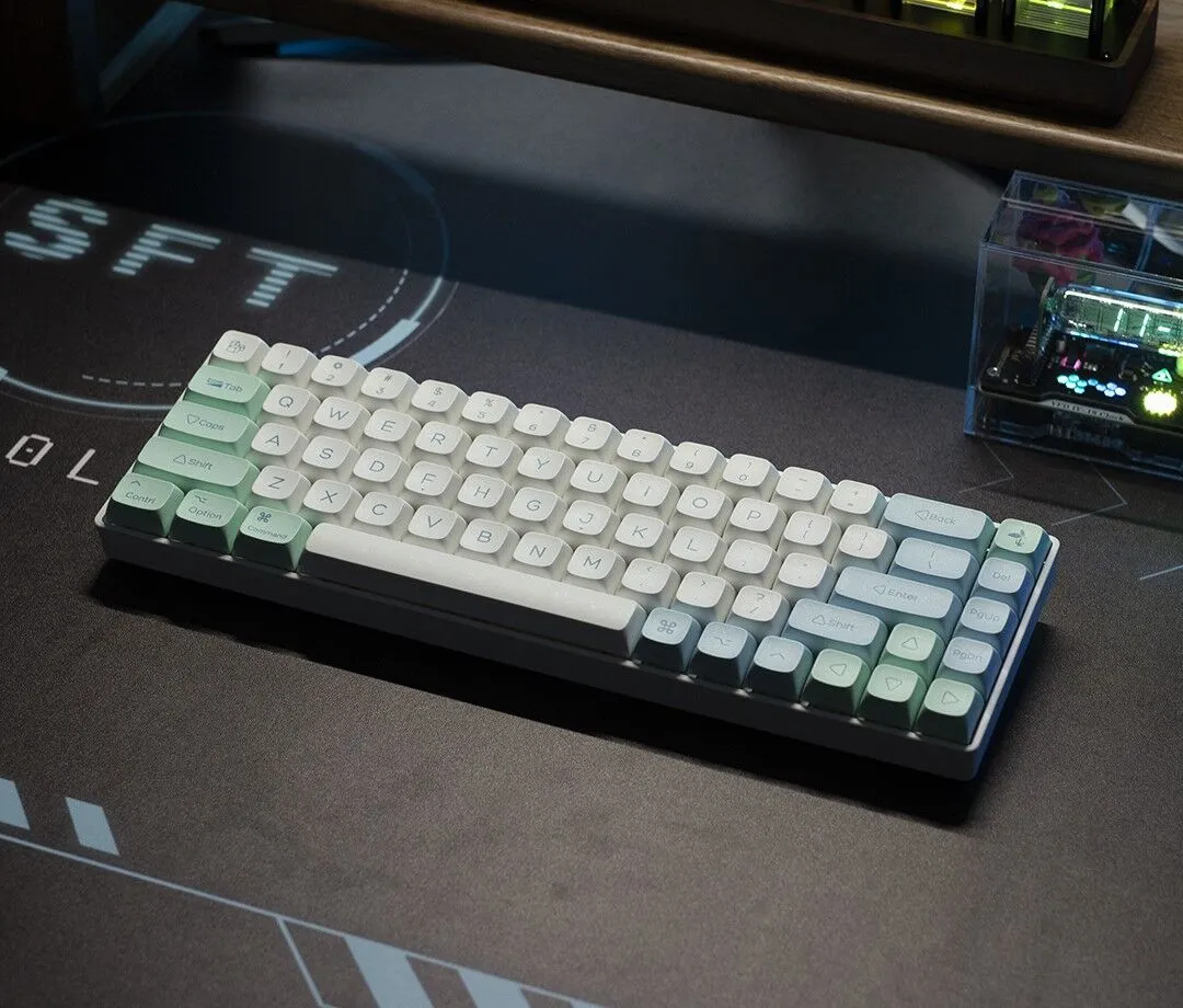 Customizable Ice Crystal Mint PBT Keycaps With XDA Dye Sub For Cherry ...