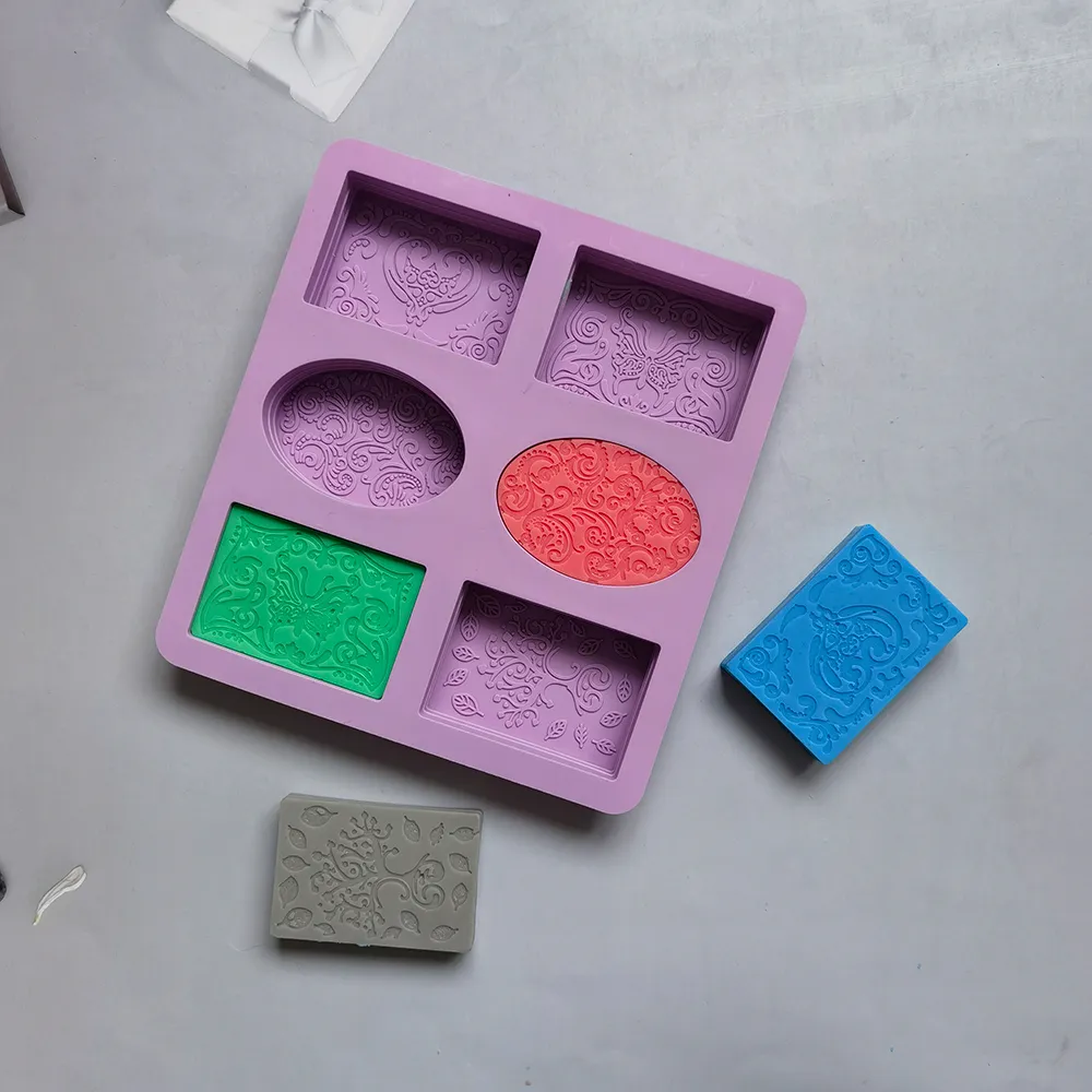 2-Pack Silicone Soap Molds, Flower Carving Soap Making Molds, DIY ...