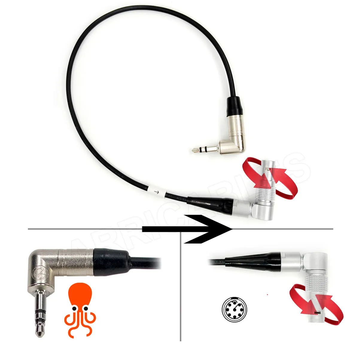 Tentacle Sync E Timecode Cable For RED KOMODO V RAPTOR Neutrik 3.5mm ...