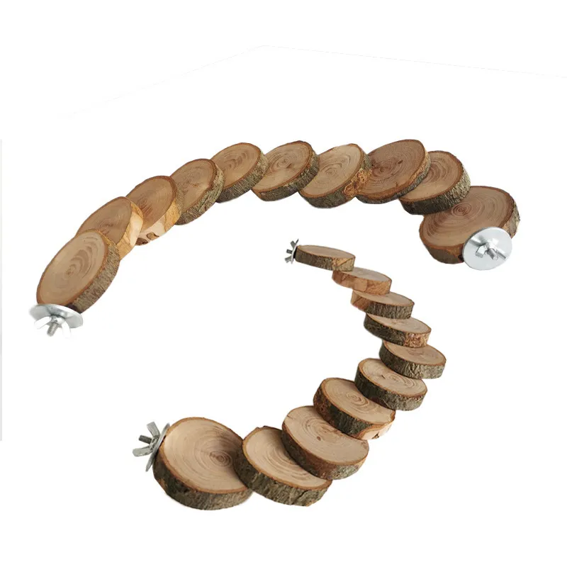 Solid Wood Parrot Climbing and Jumping Platform with Grinding Teeth ...
