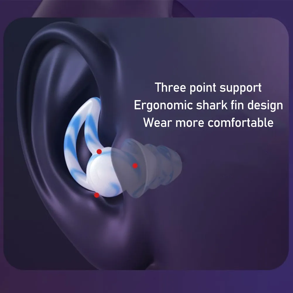 Soundproof Silicone Earplugs for Sleep, Noise Reduction, and Swimming 3 ...