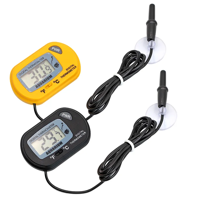 Digital LCD Aquarium Thermometer, Waterproof Fish Tank Water ...