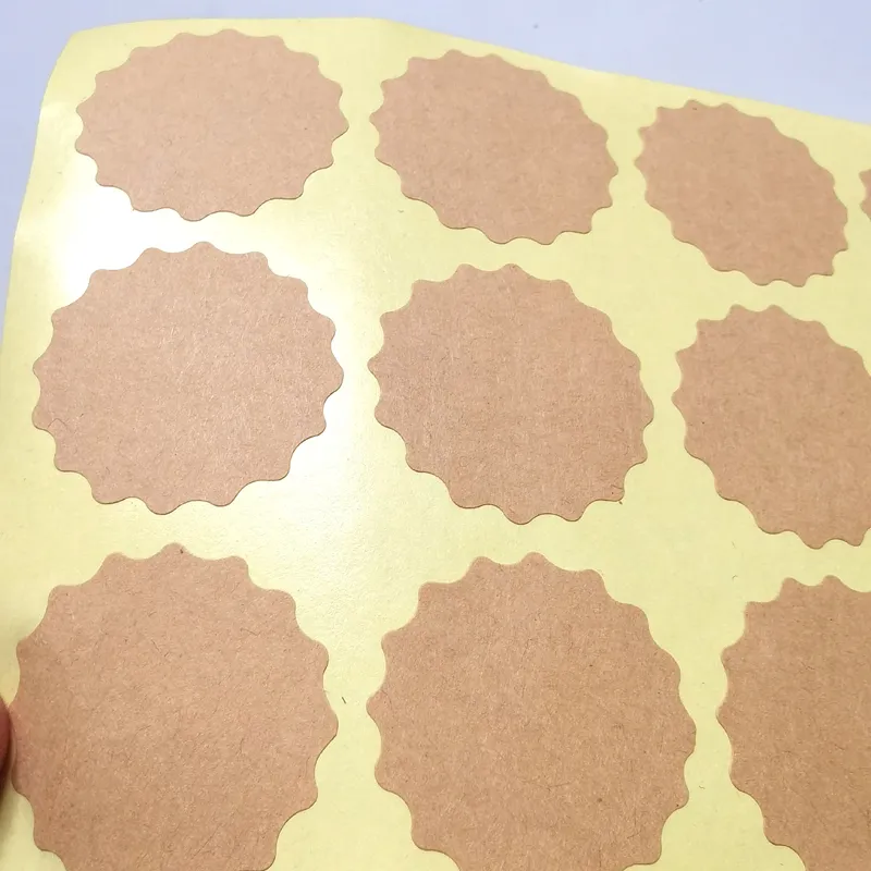 Blank Brown Round & Heart Kraft Paper Stickers for DIY Writing ...