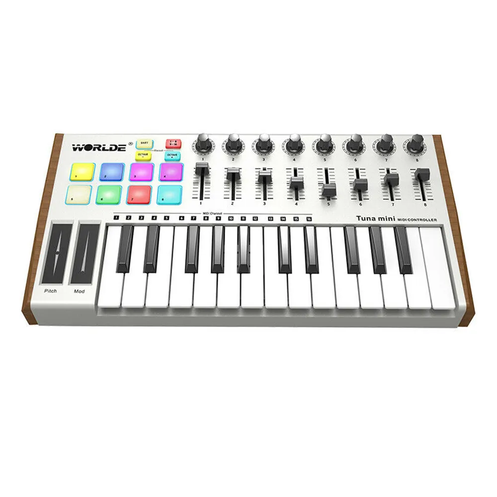 DHgate.com:WORLDE TUNA MINI: Compact 25-Key USB MIDI Keyboard with RGB ...