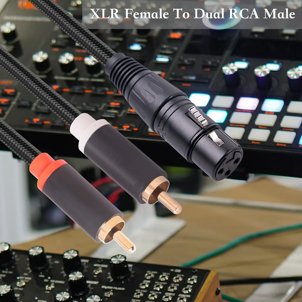 XLR Female to RCA Male Audio Cable: Anti-Interference Adapter for Mixer ...