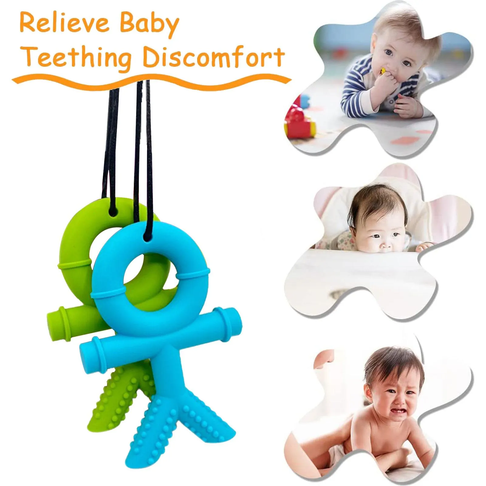 DHgate.com:Baby Silicone Teether Chew Toys: Soft Teething Care for Kids ...