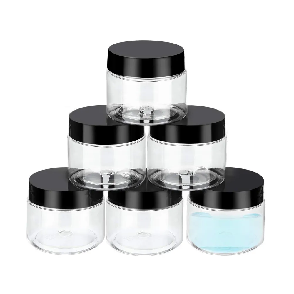 Quantity 50g/50ml Plastic Cosmetic Jars with Lids - Refillable Travel ...
