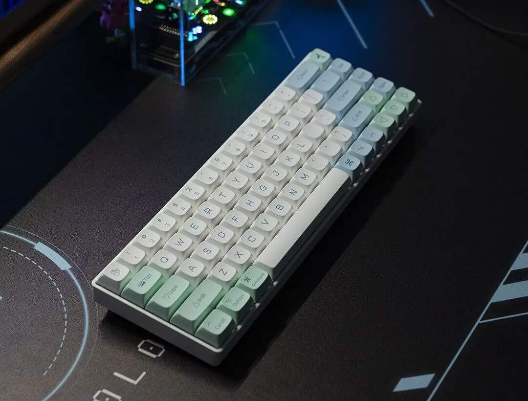 Custom Keycaps Ice Crystal Mint PBT XDA Profile Dye Sub 137 Keys Set ...
