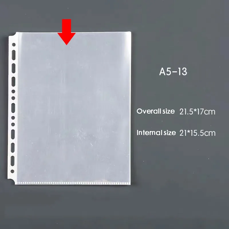 DHgate.com:20 Pack A5 13-Hole Binder Pockets, PVC Clear Loose Leaf ...