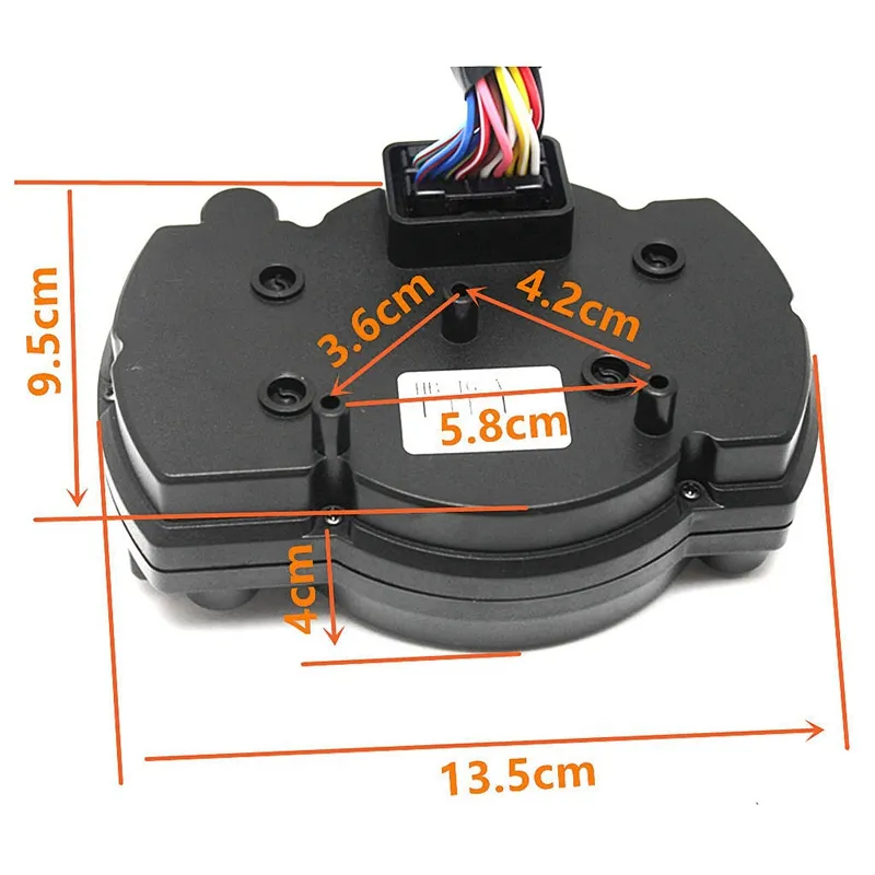 Waterproof Motorcycle Speedometer: 7-Color LED RX2N ATV LCD Digital ...