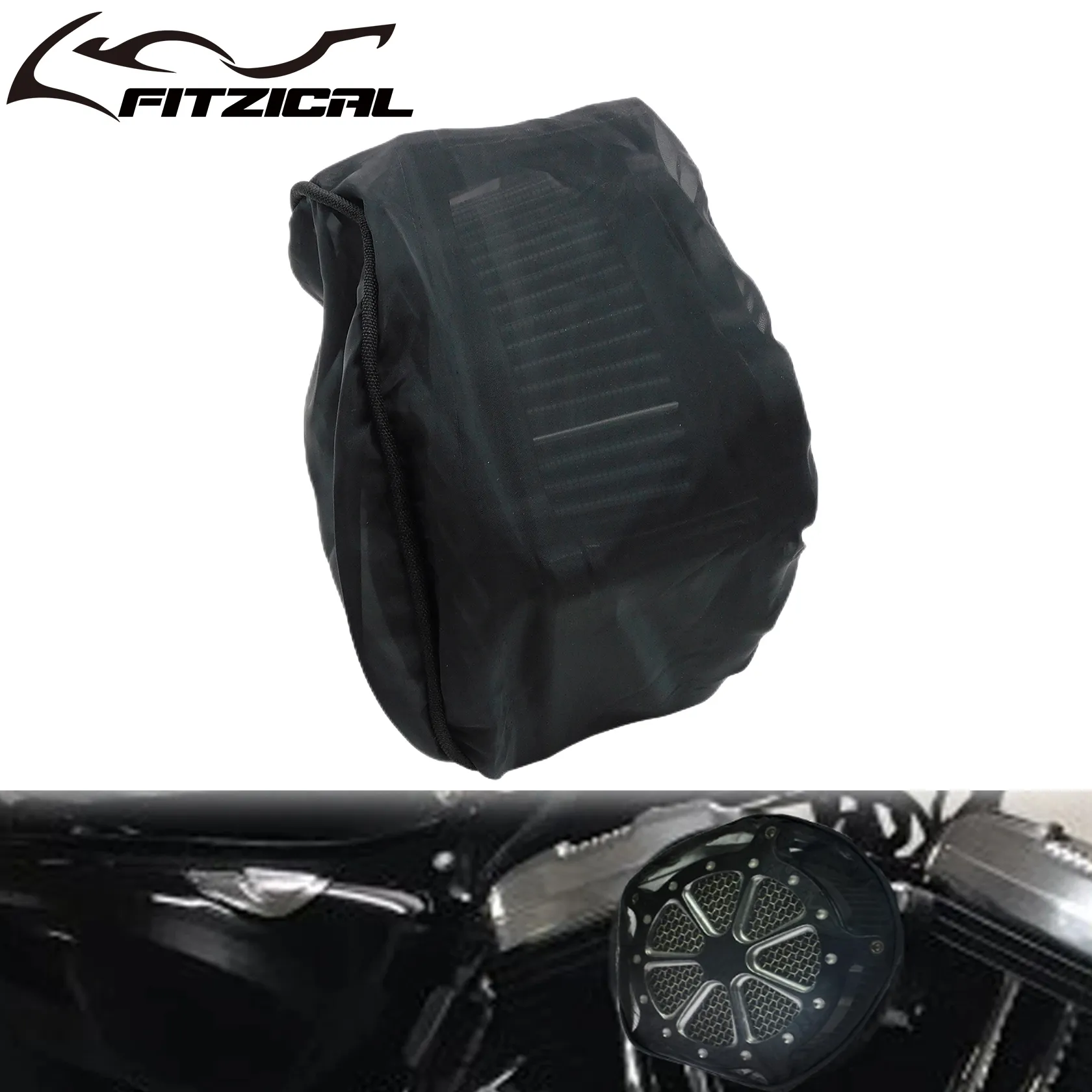 DHgate.com:Motorcycle Black Air Filter Rain Sock - Protective Cover for ...