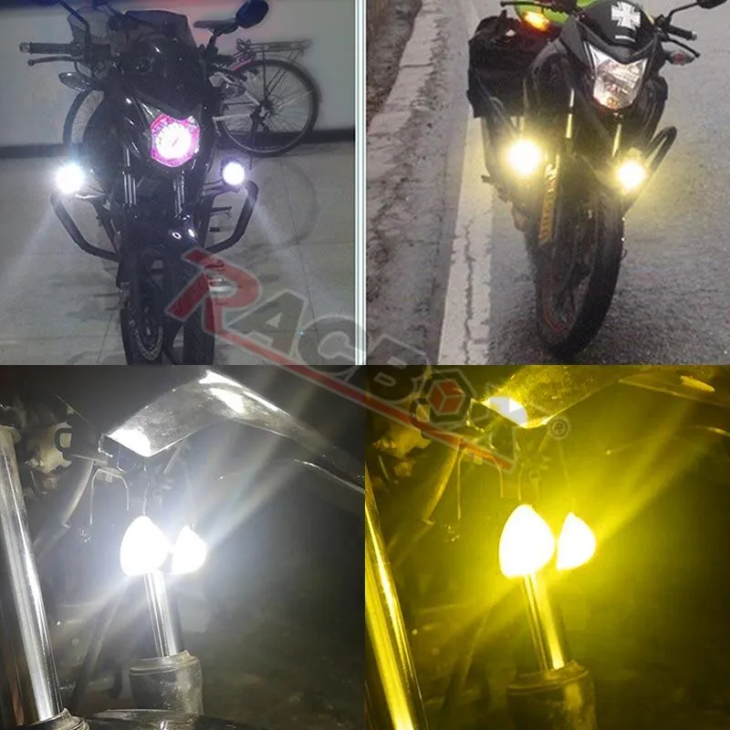 DHgate.com:Mini LED Headlight 12-24V: Motorcycle Handlebar Spotlight ...